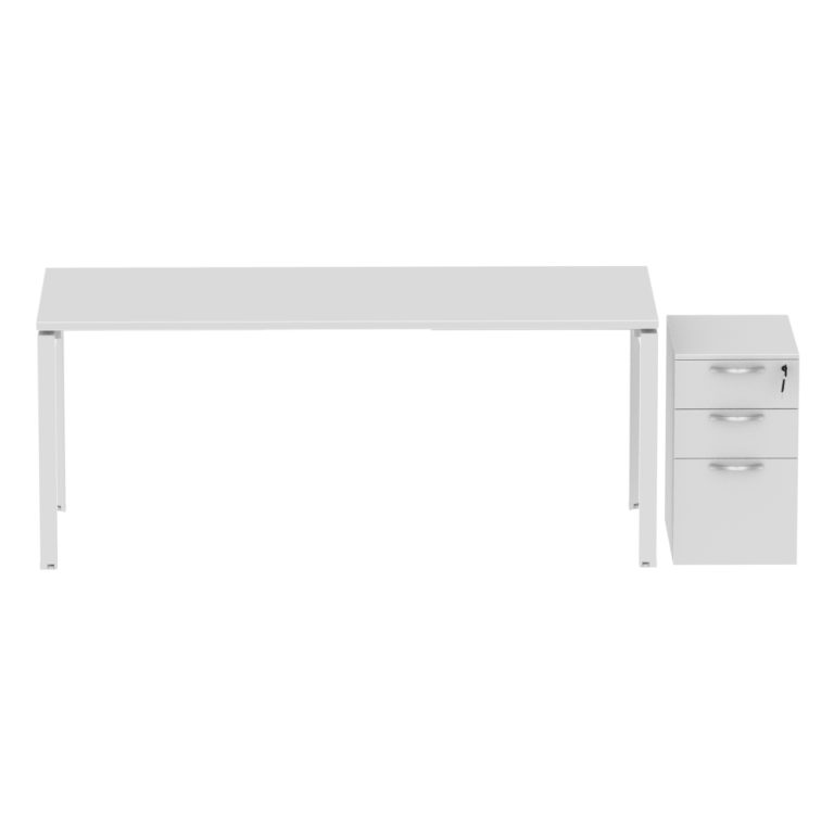 INSPIRE 24" Deep X 48" or 60” or 71" Wide Desk with Matching Pedestal ...