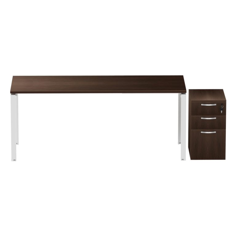 INSPIRE 24" Deep X 48" or 60” or 71" Wide Desk with Matching Pedestal ...